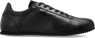 Ami Homme, Chaussures, Noir, Taille: 44 EU Smooth Leather Low Top Step Baskets