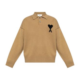 Ami unisex, Pulls, Brun, Taille: XL Polo en laine