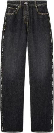 Versace Femme, Jeans, Noir, Taille: W26 Jean Regular Taille Haute Orn&eacute;
