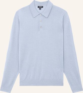 Reiss Reiss Strick-Poloshirt Trafford blau