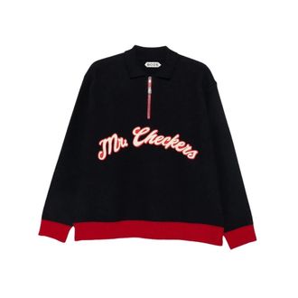 Bode Pull zipp&eacute; - Homme - Sweatshirts et sweats &agrave; capuche - Noir - Taille: M