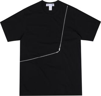 Comme Des Gar&ccedil;ons Homme, Tops, Noir, Taille: XL T-Shirt &agrave; d&eacute;tail zipp&eacute;