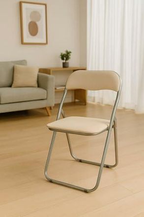 Dmora Klappstuhl Marbella Beige, gepolsterter Stuhl