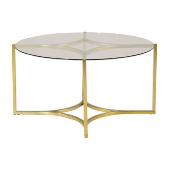Venture Design Venture Home - Kivik Couchtisch &Oslash;90 cm Glas rauchfarben