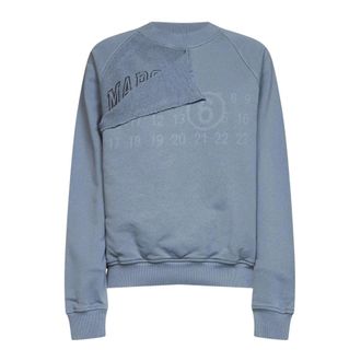 Maison Margiela SweaT-shirt &agrave; double &eacute;paisseur - Femme - Sweatshirts et sweats &agrave; capuche - Bleu - Taille: 36 FR