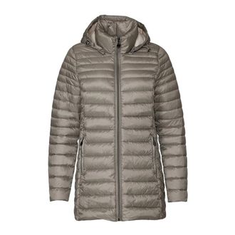 Danwear Femme, Vestes, Gris, Taille: 42 FR Doudoune L&eacute;g&egrave;re Matelass&eacute;e en Vert/Sable