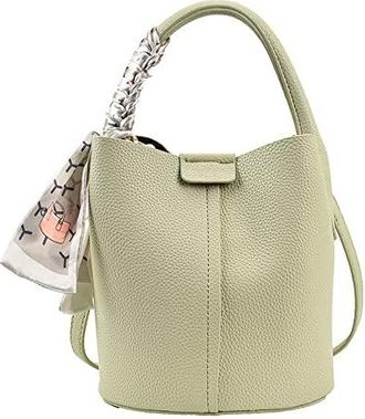 Generic Sac &agrave; bandouli&egrave;re en cuir souple pour femme avec pochettes, sac &agrave; main &agrave; bandouli&egrave;re tendance, Vert, Medium