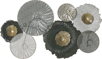 Beliani Elegante Wanddekoration schwarz/silber Zirconium