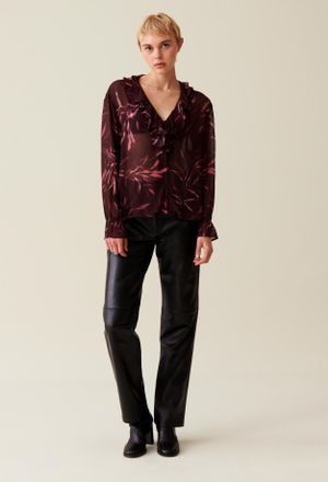 Claudie Pierlot Blouse fluide manches longues imprim&eacute;e