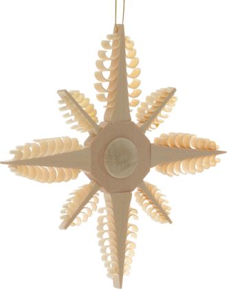 Rudolphs Schatzkiste Baumbehang Spanstern 8eckig BxHxT=12,5x12,5x1cm NEU Weihnachten Baumschmuck Holzschmuck Holz Seiffen Erzgebirge Strauchbehang Dekoration