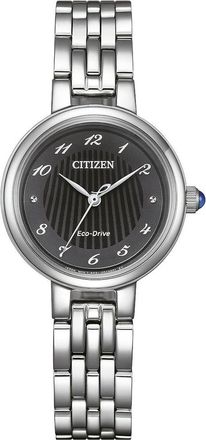 Citizen Analog Quartz, Eco-Drive, Edelstahlband, 27,7 mm Geh&auml;usedurchmesser, Schwarz Damenuhr EM0990-81E