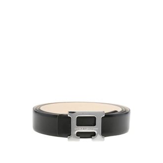 Daniele Alessandrini G&uuml;rtel mit Stahl-Logo - - Accessories - Herren - Schwarzk - 110 CM