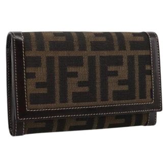 Fendi Portefeuille Bifold Pre-owned - Femme - Pre-owned - Brun - Taille: ONE Size