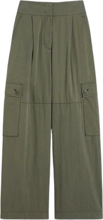Max Mara Femme, Pantalons, Vert, Taille: 42 FR Wkdaquila Wide Pantalons