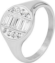 Tom Tailor Tom Tailor 2100679 Bague pour femme en acier inoxydable avec Preciosa 11 mm Argent&eacute; Id&eacute;e cadeau