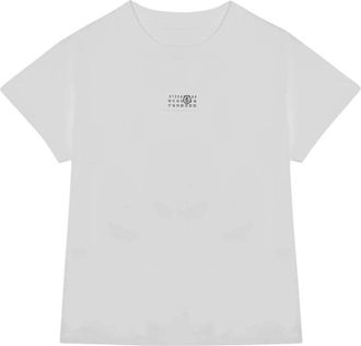 Maison Margiela Femme, Tops, Blanc, Taille: 42 FR T-shirts et Polos Beige en Coton