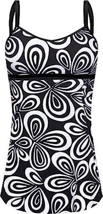 Generic Maillot De Bain 1 Pieces Femme Gainant Mode tempérament Grande Taille Jupe Double épaule Licou Ventre Couvrant (C, XXL)