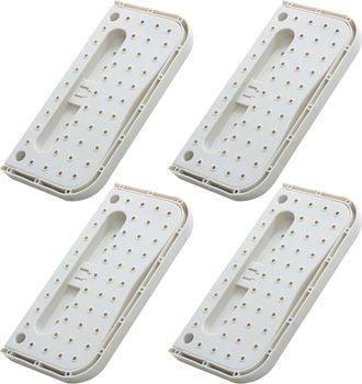 Angoily 4 St&uuml;ck Faltbares Wandschuhregal aus Wei&szlig;em Kunststoff mit Klebebefestigung Platzsparender Schuhorganizer f&uuml;r Bad Wohnmobil und Flur Staubgesch&uuml;tzte W