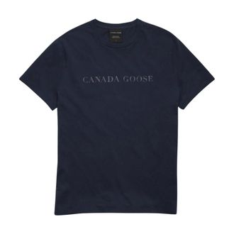 Canada Goose T-shirt &agrave; col rond Emersen - Homme - Tops - Bleu - Taille: 2XL