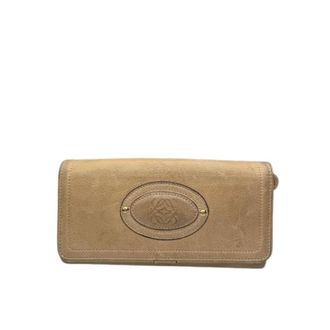 Loewe Portefeuille en cuir Pre-owned - Femme - Pre-owned - Beige - Taille: ONE Size
