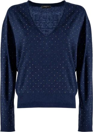 Nenette Maglia micro strass - Femme - Pulls - Bleu - Taille: 44 FR