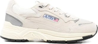Autry Hyperway laced suede sneakers - Nude