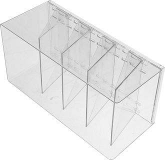 Lurrose Transparente Aufbewahrungsbox mit Fächern für Badezimmer und Schminke Kompakter Kosmetikorganizer Platzsparend für Schmuck Hautpflege und Kleine Acces