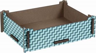 Werkhaus Aufbewahrungsbox klein blau Muster