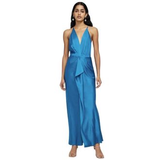 SIMKHAI Blaues Front Drape Kleid - - Dresses - Damen - Blau - 2XS