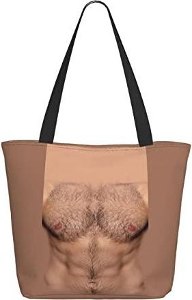 AOOEDM Sexy Chest Hairy Ladies Shopping Bag 13x11x7in.Le cadeau parfait pour la Saint-Valentin.Cest de la Saint-Valentin pour maman, fille, &eacute;pouse, etc