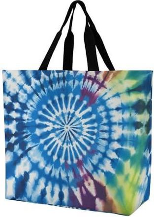 Generic Tie-Dye Abstrait Sac Cabas L&eacute;ger Tote Bag Grand Sac Courses Pour Quotidienne Shopping Voyage