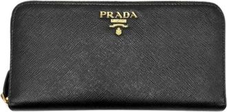 Prada Portefeuille long Pre-owned (bi-pli) - Femme - Pre-owned - Noir - Taille: ONE Size