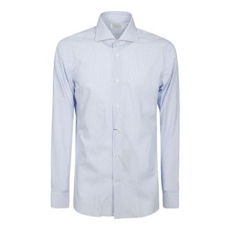 Borriello Homme, Chemises, Bleu, Taille: L Cotton Shirt