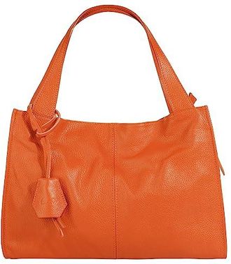 Cluty Sac shopping Femme cuir véritable | Fabriqué en Italie, compartiment smartphone, sac en cuir pour femme, sac à main en cuir véritable, grand sac à ban