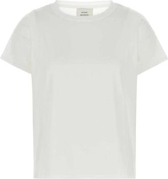 Loulou Studio Femme, Tops, Blanc, Taille: 40 FR Basiluzzo T-Shirt