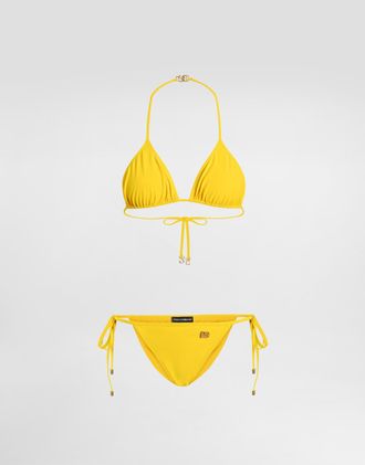 Dolce & Gabbana Triangel-bikini - Frau Bademode Yellow Jersey 4