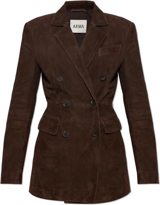 Arma Femme, Vestes, Brun, Taille: 40 FR Safia Suede Blazer