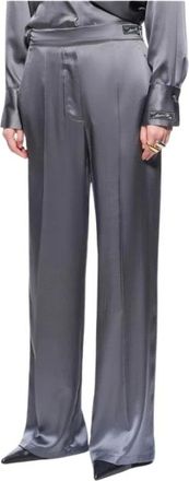 Erika Cavallini Semi Couture Femme, Pantalons, Gris, Taille: 42 FR Pantalone In Rasatello