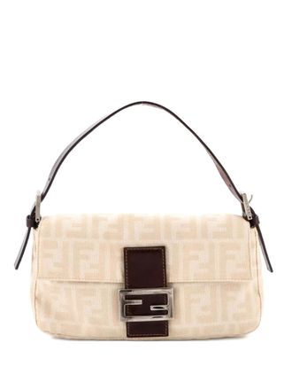 Fendi Baguette Bag Zucca Canvas shoulder bag - Tons neutres