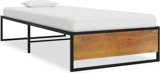 vidaXL Cadre de lit sans matelas noir m&eacute;tal 90x200 cm Vidaxl