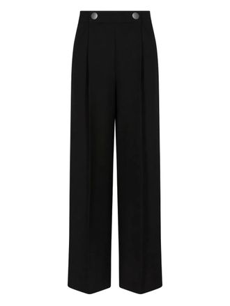 Giorgio Armani pantalon fuselé crop à pinces - Noir