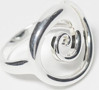 Seol + Gold Bague spirale en argent massif-Argent&eacute;