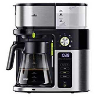 Braun MultiServe KF 9050 BK Cafeti&egrave;re &agrave; filtre avec verseuse en verre, choix direct de 7 portions pour jusqu&agrave;