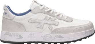 Premiata Homme, Chaussures, Blanc, Taille: 42 EU Baskets en maille blanche et daim
