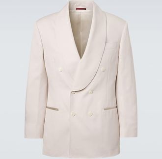 Brunello Cucinelli Blazer crois&eacute; en soie