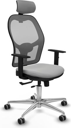 Piqueras y Crespo Ergonomischer Stuhl mit 1D-Armen, h&ouml;henverstellbare Lendenwirbelst&uuml;tze und h&ouml;henverstellbares Kopfteil, Neigung und Neigung, ausgestattet mit Syncro/T