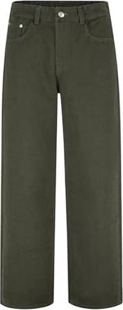 Generic Jean pour homme Coupe droite classique Pantalon vintage uni l&eacute;ger et confortable avec poches Pantalon en jean basique d&eacute;contract&eacute; tendance, Vert, XXL