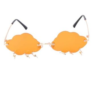 FOMIYES Lunettes de Soleil Streetwear sans Monture Motif Nuage Protection Uv400 pour Sorties Quotidiennes et F&ecirc;tes Femme