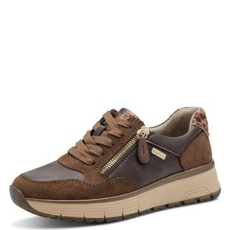 Jana Baskets Femme Plates &agrave; Lacets Vegan, Mocca Comb, 38 EU