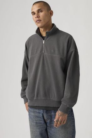 Levi's Marina Sweatshirt mit 1/4-Rei&szlig;verschluss - Herren - Schwarz / Schwarz